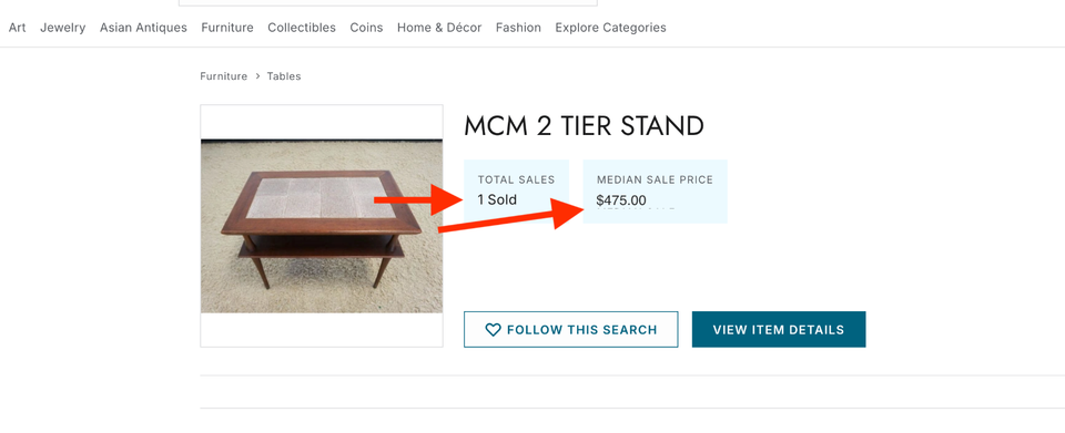 1960 1970 Mid Century MCM 2 TIER Lamp Side End Table Walnut ? Frame ...