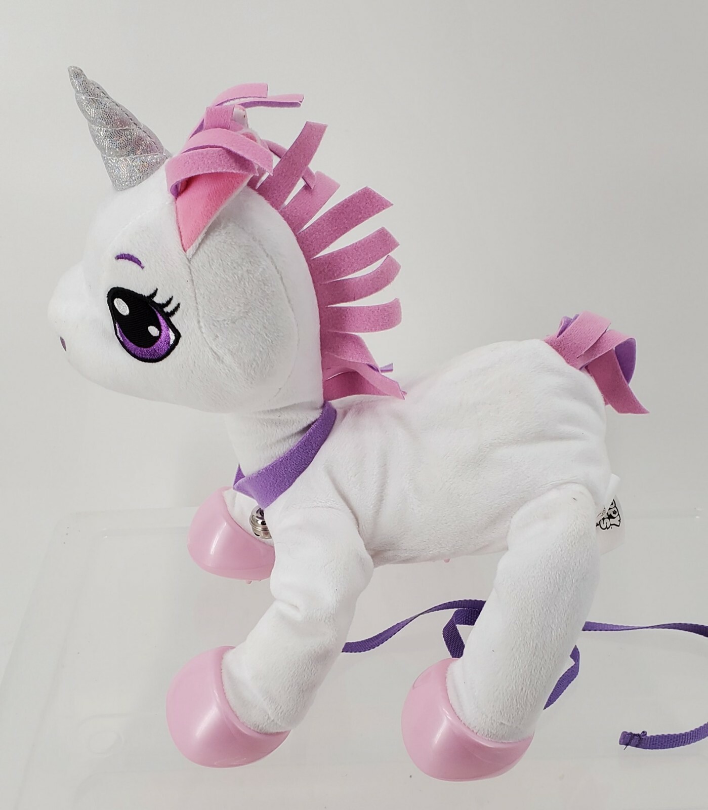 Peppy Pups Peps Stuffed Plush UNICORN Bouncy Walks with You Play Pet ...
