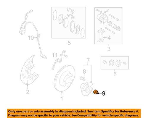 SUBARU OEM 00-16 Outback-Axle Nut 902170049 | eBay