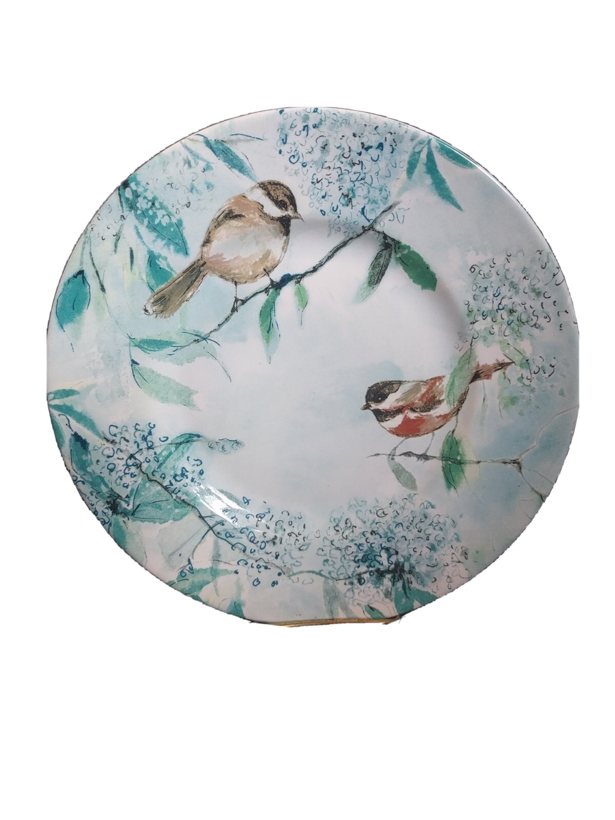 222 FIFTH Fine Porcelain “ TILLY “ 8 1/2" Salad Plate INDONESIA Birds ...