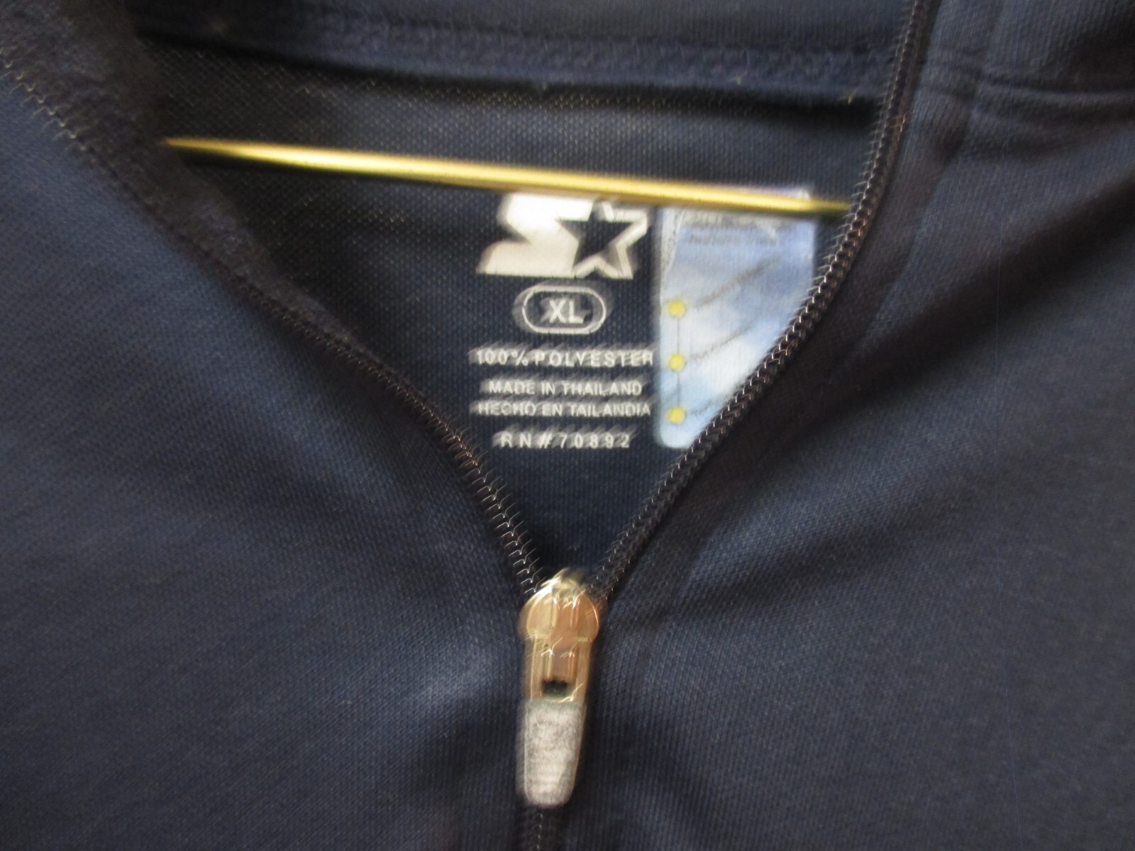 Starter Men's Size XL Dri-Star Quarter Zip Shirt Navy & White | eBay