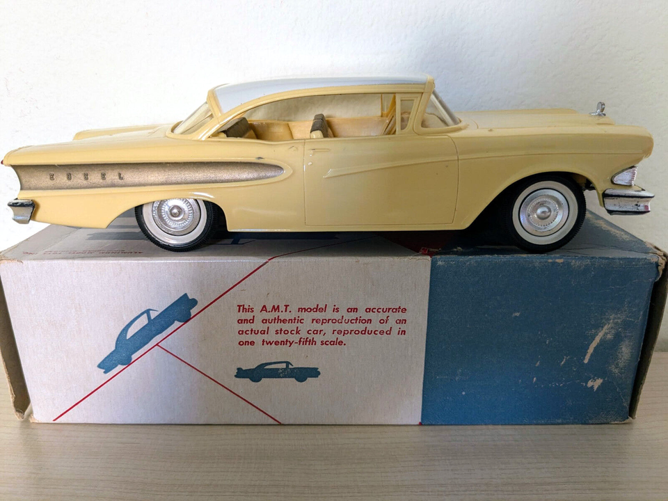 L@@K! ORIGINAL VINTAGE AMT 1958 FORD EDSEL HT PROMO MODEL WITH *BOX ...