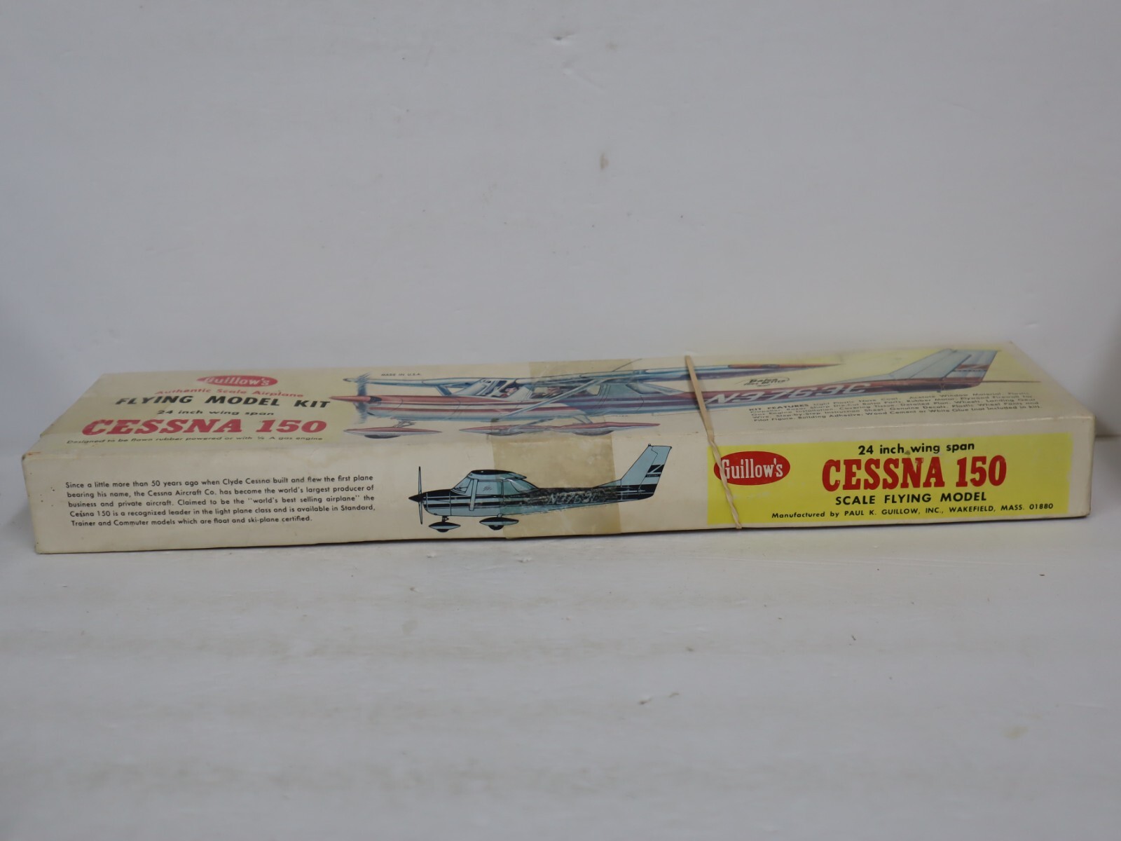 GUILLOWS FLYING MODEL KIT 24 INCH WING SPAN CESSNA 150 BALSA WOOD MODEL ...