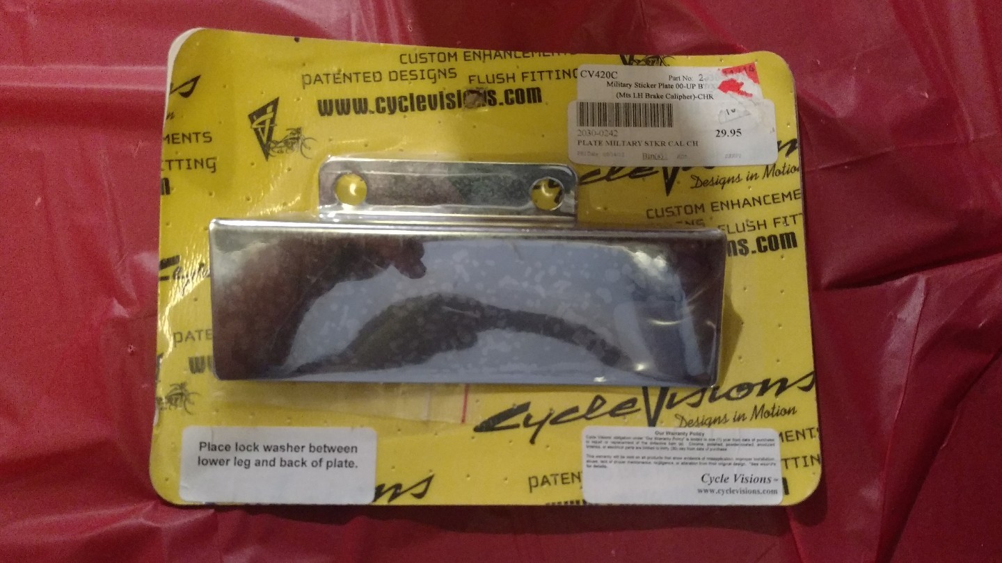 Cycle Visions Military Sticker Plate Caliper Plate - Chrome CV-420C* | eBay