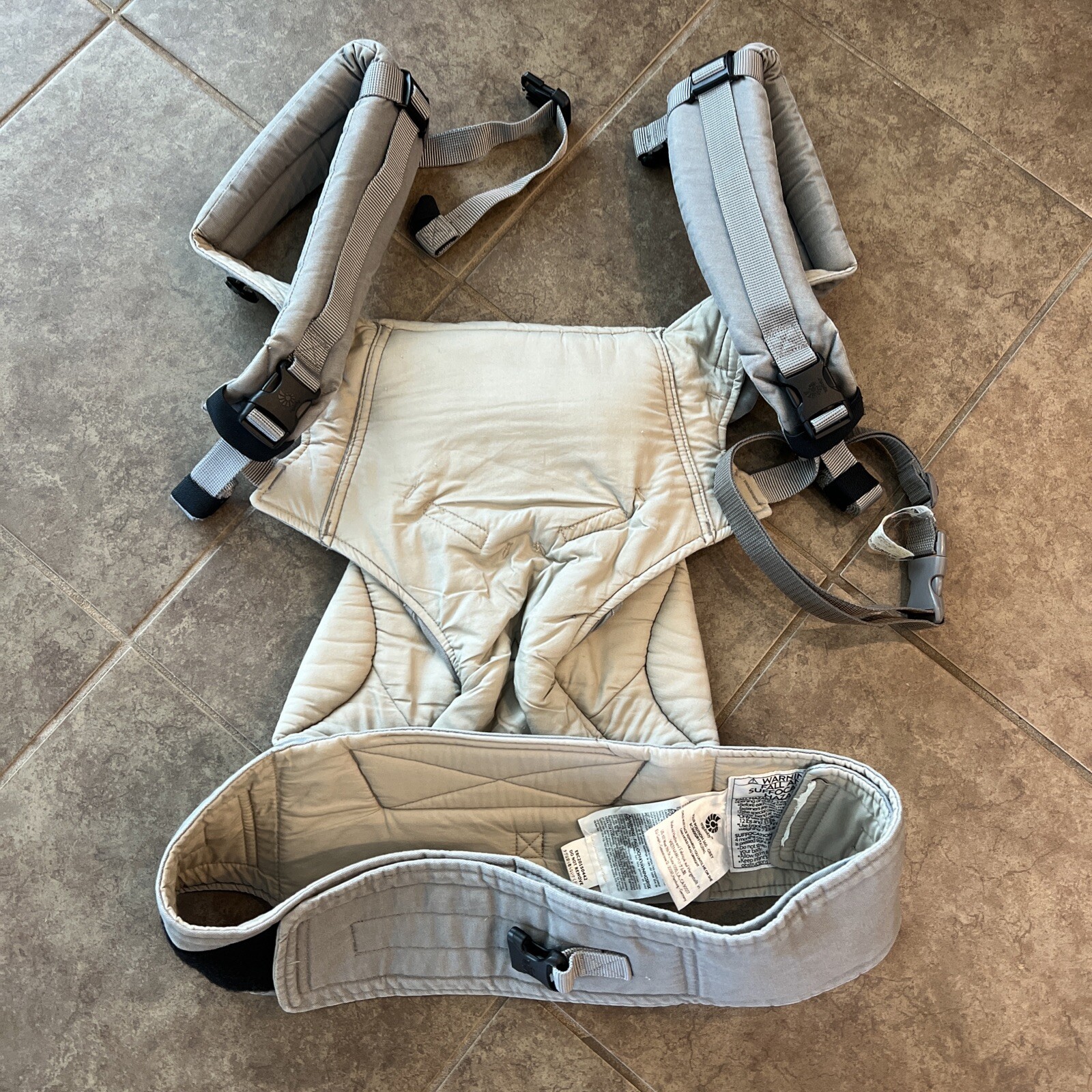Ergo Baby 360 All Four Positions Baby Carrier Gray Tan N40 No Infant Insert