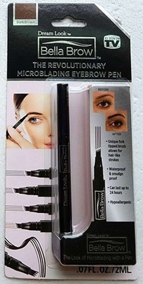 1 x Bella Brow Dream Look Microblading Eyebrow Pen DARK BROWN | eBay