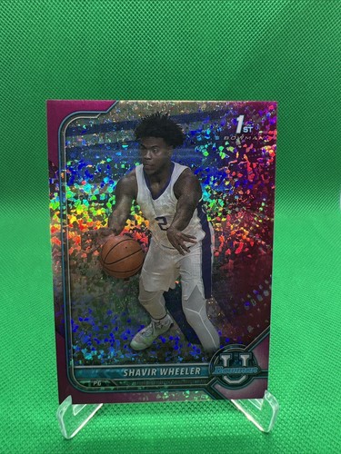 2022 Bowman University Shavir Wheeler 1st Bowman Pink Speckle Refractor ...
