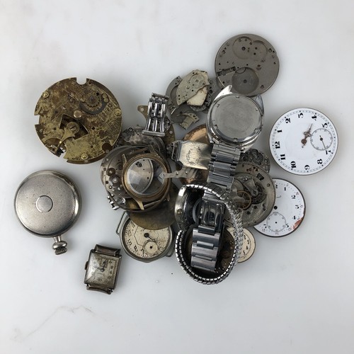 MIXED LOT 35+ POCKET WATCH WRIST WATCH PARTS PIECES REPAIR STEAMPUNK | eBay