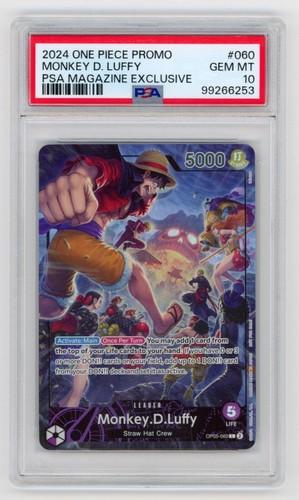 2024 One Piece Promo Monkey D. Luffy #060 PSA Magazine Exclusive PSA 10 ...