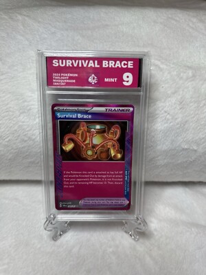 SURVIVAL BRACE- 2024 POKEMON TWILIGHT MASQUERADE- ACE MINT 9 - POKEMON ...