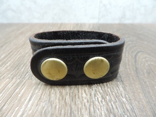 Duty Belt Retainer Black Leather Tooled 2 1/4" | eBay
