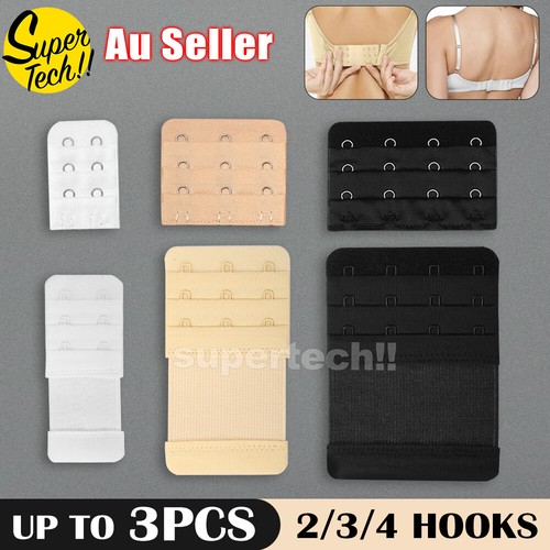 UP 3X Clip On Elastic Bra Extender 2 3 4 Hook Pregnant Maternity Long Strap Pack | eBay Australia
