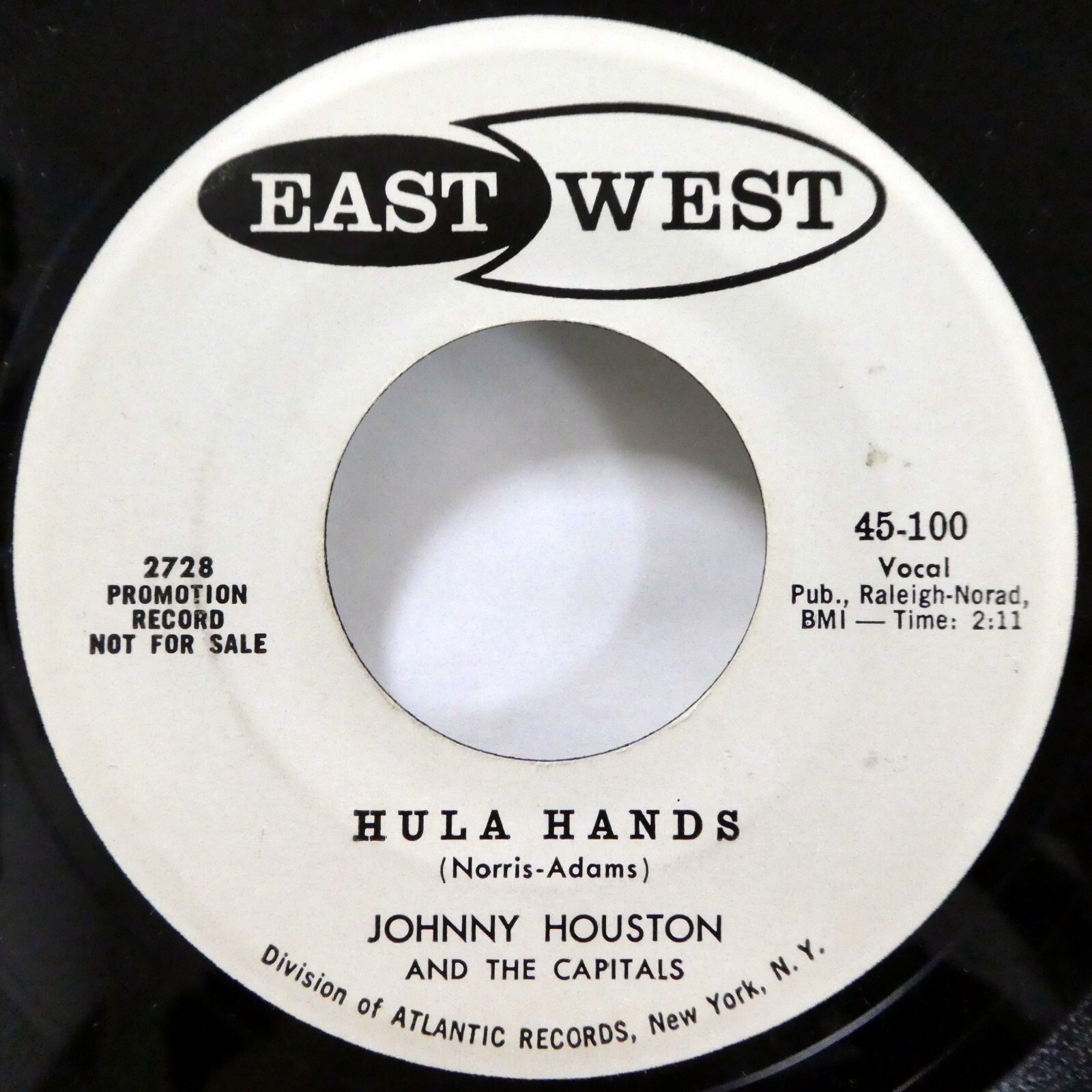 JOHNNY HOUSTON 45 Hula Hands But Its Too Late EAST WEST Original VG++ ...