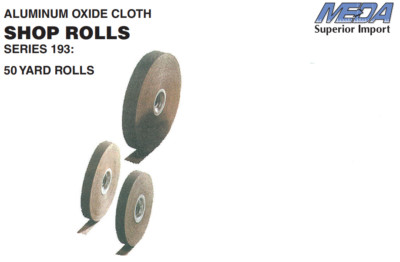 40 GRIT 2" ALUMINUM OXIDE CLOTH SHOP ROLLS ITEM NO. 040-040 | eBay