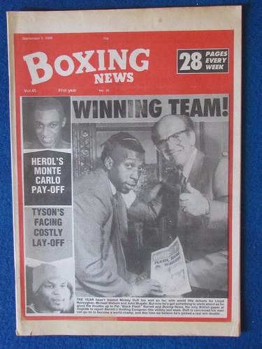 Boxing News Magazine - 7/9/90 - Mickey Duff & Pat Barrett Cover | eBay UK
