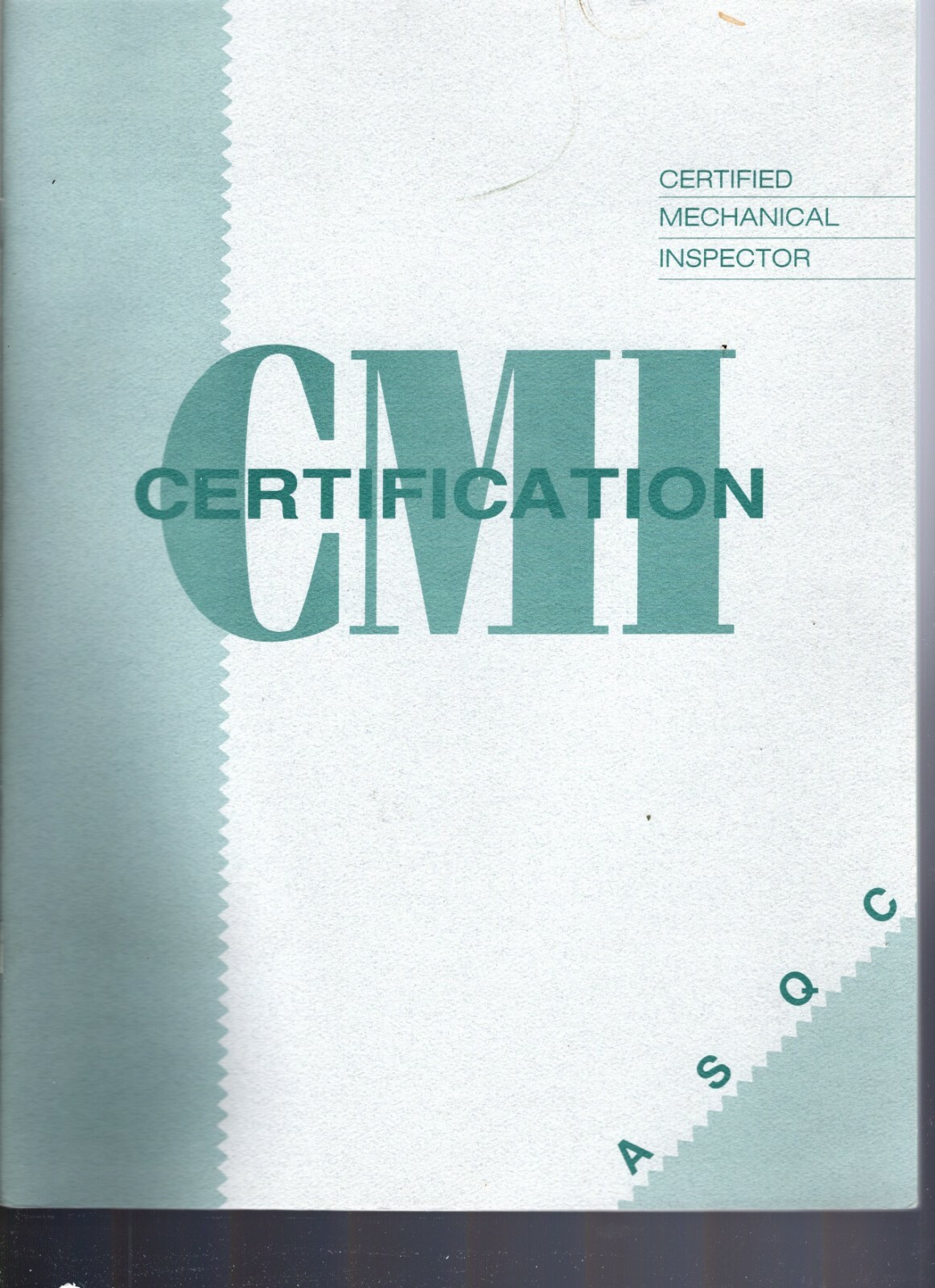 ASQC Certified Mechanical Inspector Certification Brochure | eBay