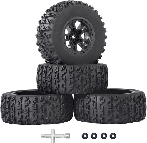 12Mm Hex RC Wheels and Tires 1/10 Scale Pre-Glued RC Short Course Truck ...