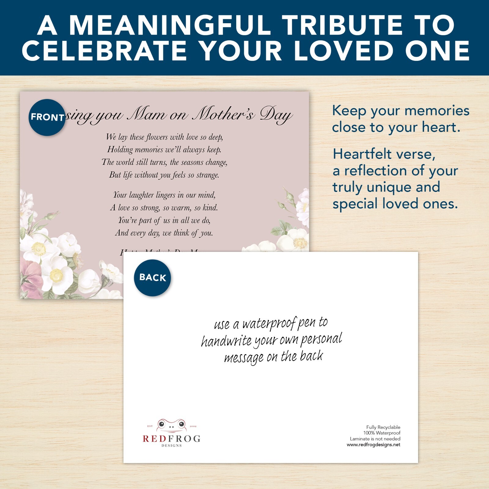 MAM Mothers Day Memorial Grave Card Mothers day Memorial Card MAM ...