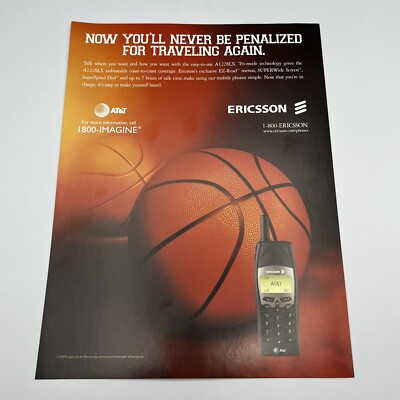 Ericsson Mobile Phones 2001 Print Ad 8"x11" never be penalized for ...