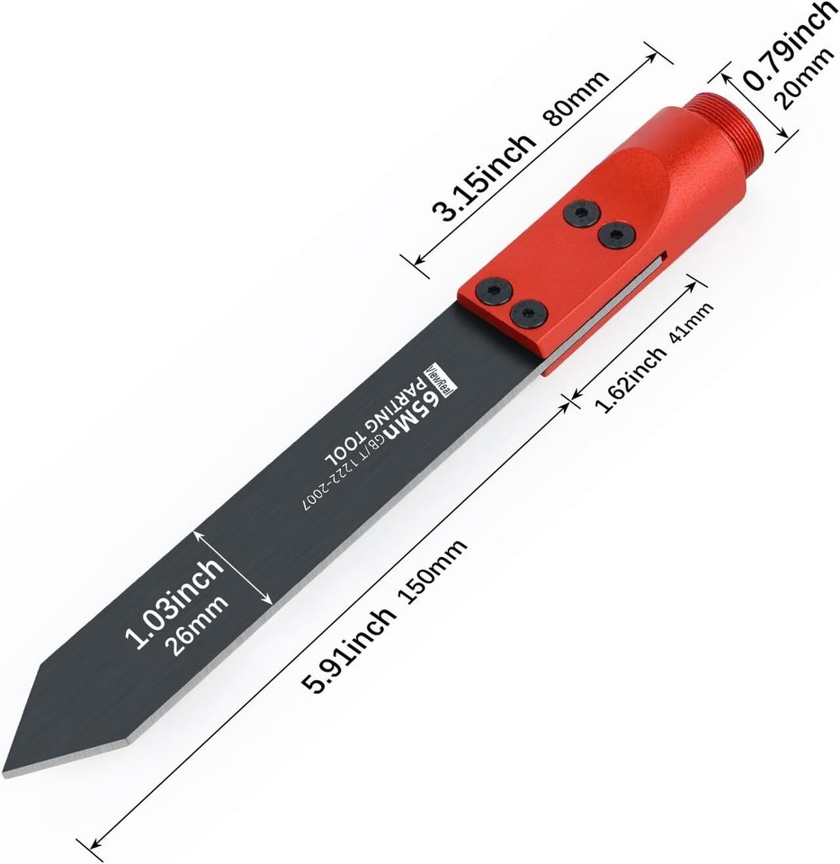 Woodturning Parting Tool,Durable Wood Lathe Tools 65Mn Steel Blade ...