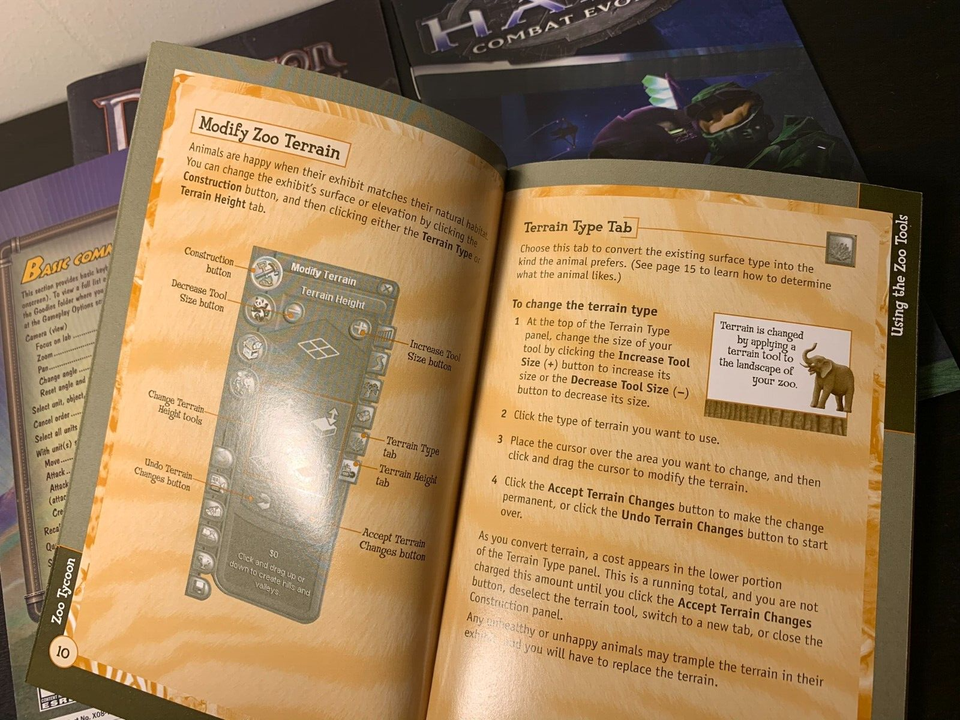 PC Game Manuals Halo Combat Evolved Impossible Creatures Zoo Tycoon Dungeon | eBay