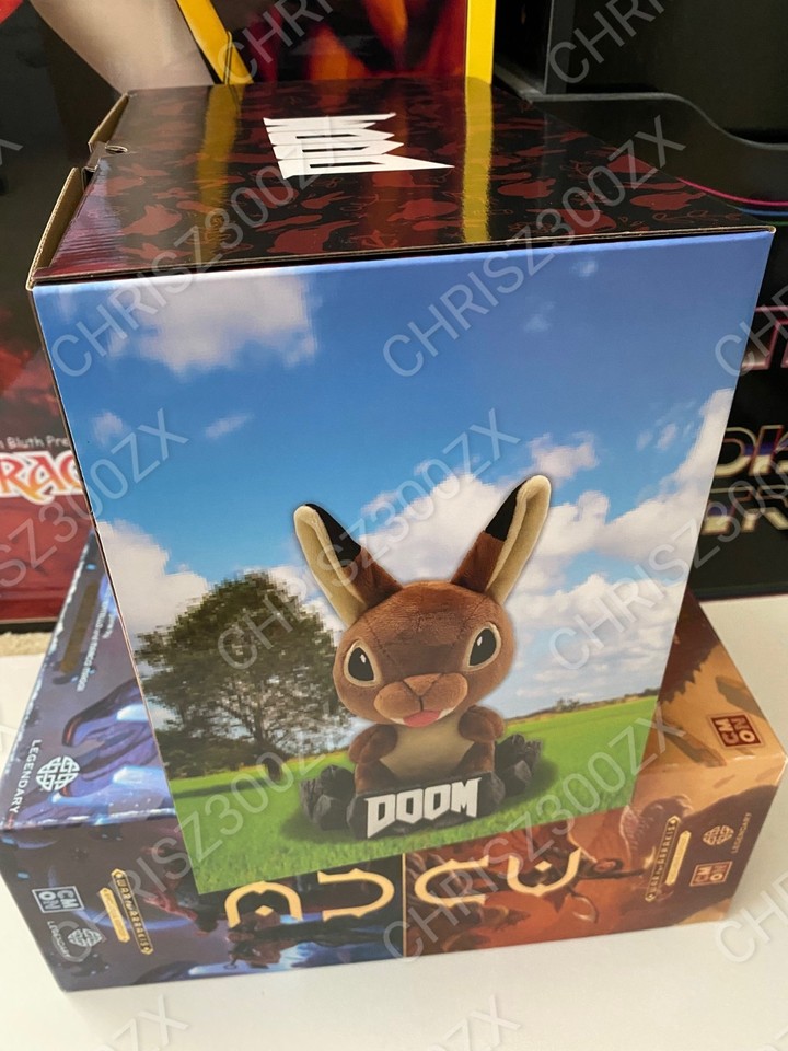 Doom Eternal Slayer Daisy Rabbit Plush Figure Plushie Spike Base Statue ...