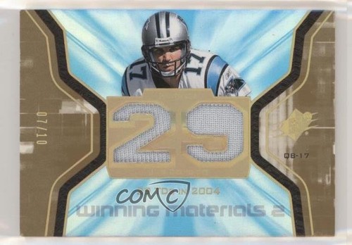 2007 SPx Winning Materials Stats /10 Jake Delhomme #WMS-JD Dual Patch ...