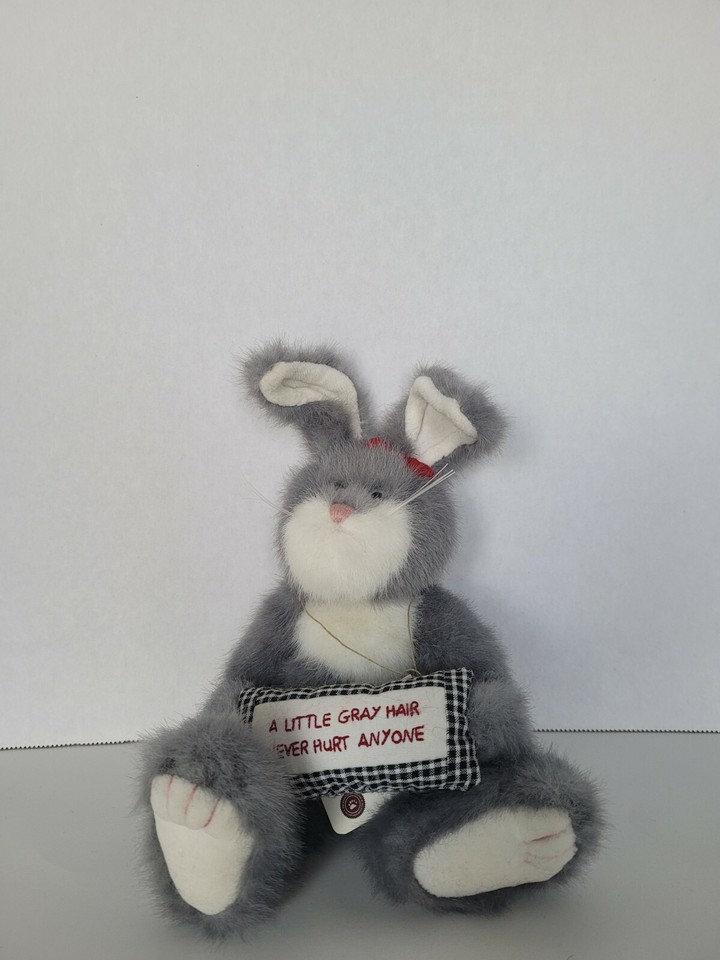 Boyds The Razz Bearies Dyin' N. Lyin' Bunny Rabbit plush "A little gray ...