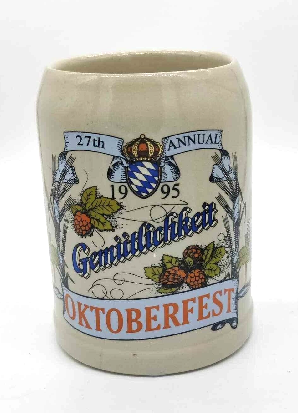 Vintage Oktoberfest Virginia Stein 1995 Richmond VA Beer Mug 90s Mugs ...