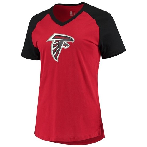 Atlanta Falcons Women's Nike V-Neck Team Logo Raglan Tee - New With ...