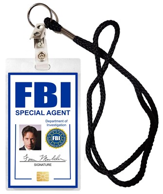 FBI Fox Mulder X files ID/Security Badges Novelty HALLOWEEN COSTUME ...