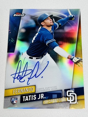 2019 Topps Finest Fernando Tatís Jr. Refractor #85 Rookie RC AUTO 📈 ...