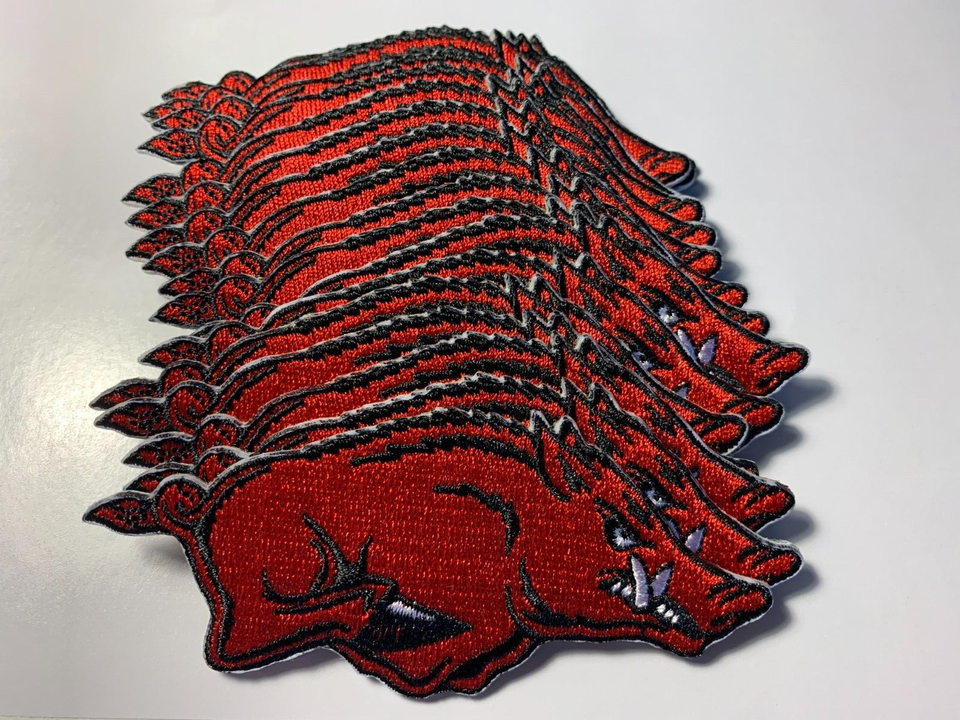 Razorbacks patch iron on Arkansas Razorbacks patch 3.75" wide iron or ...