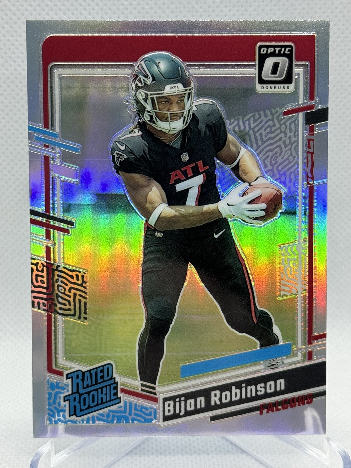 Bijan Robinson 2023 Donruss Optic Rated Rookie RC Silver Prizm Holo | eBay