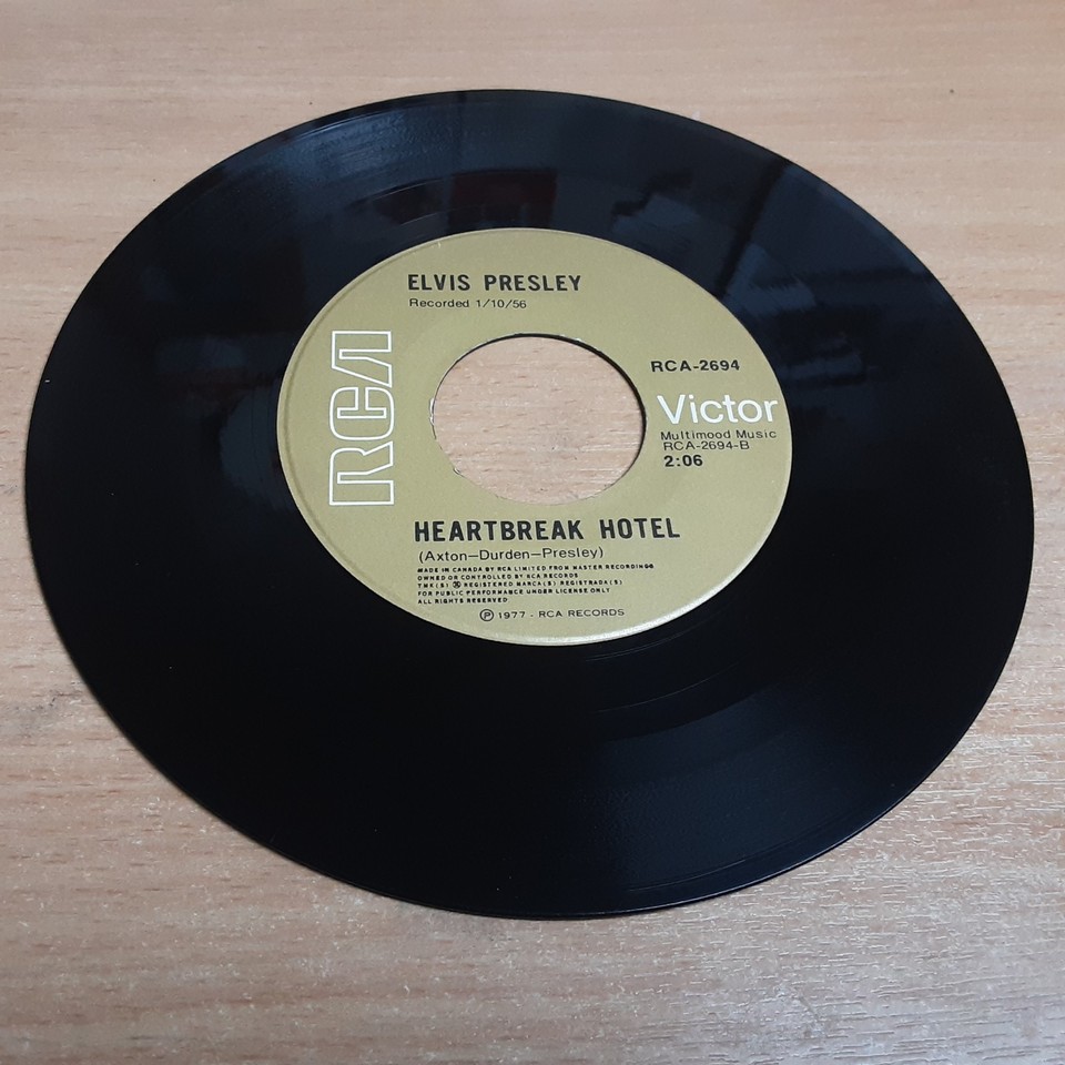 7" Single - Elvis Presley, All Shook Up/Heartbreak Hotel, 1977, RCA ...