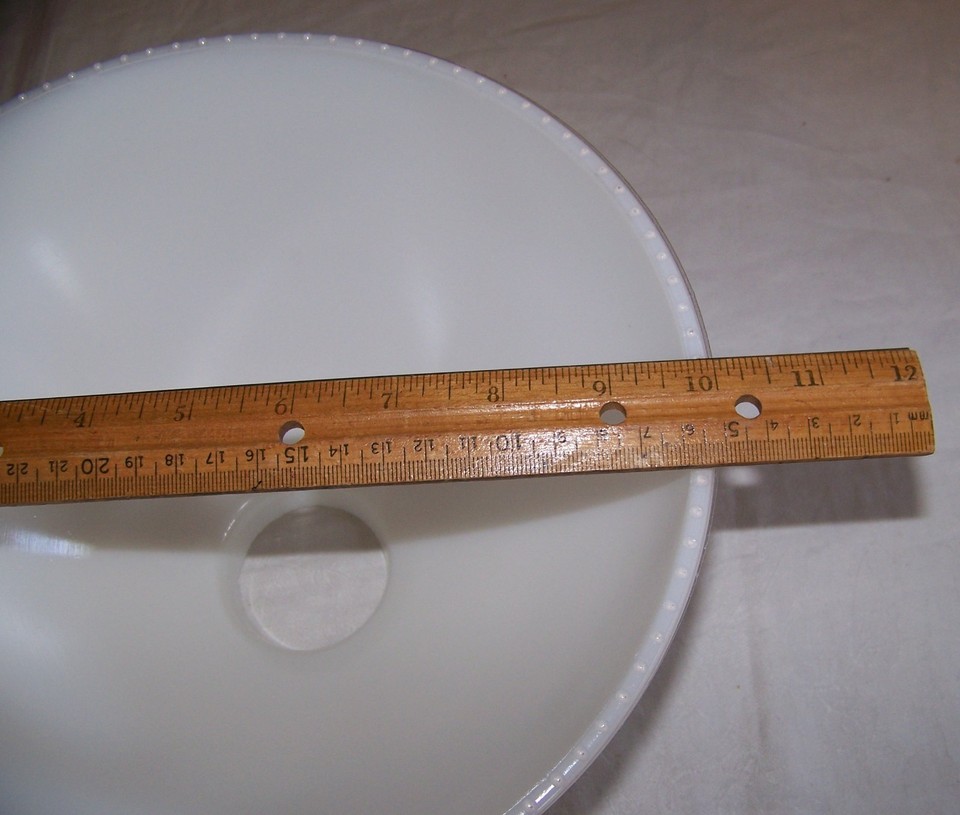 VTG Milk Glass Torchiere Floor Lamp Diffuser/Shade 3" Fitter 10" wide 5 ...