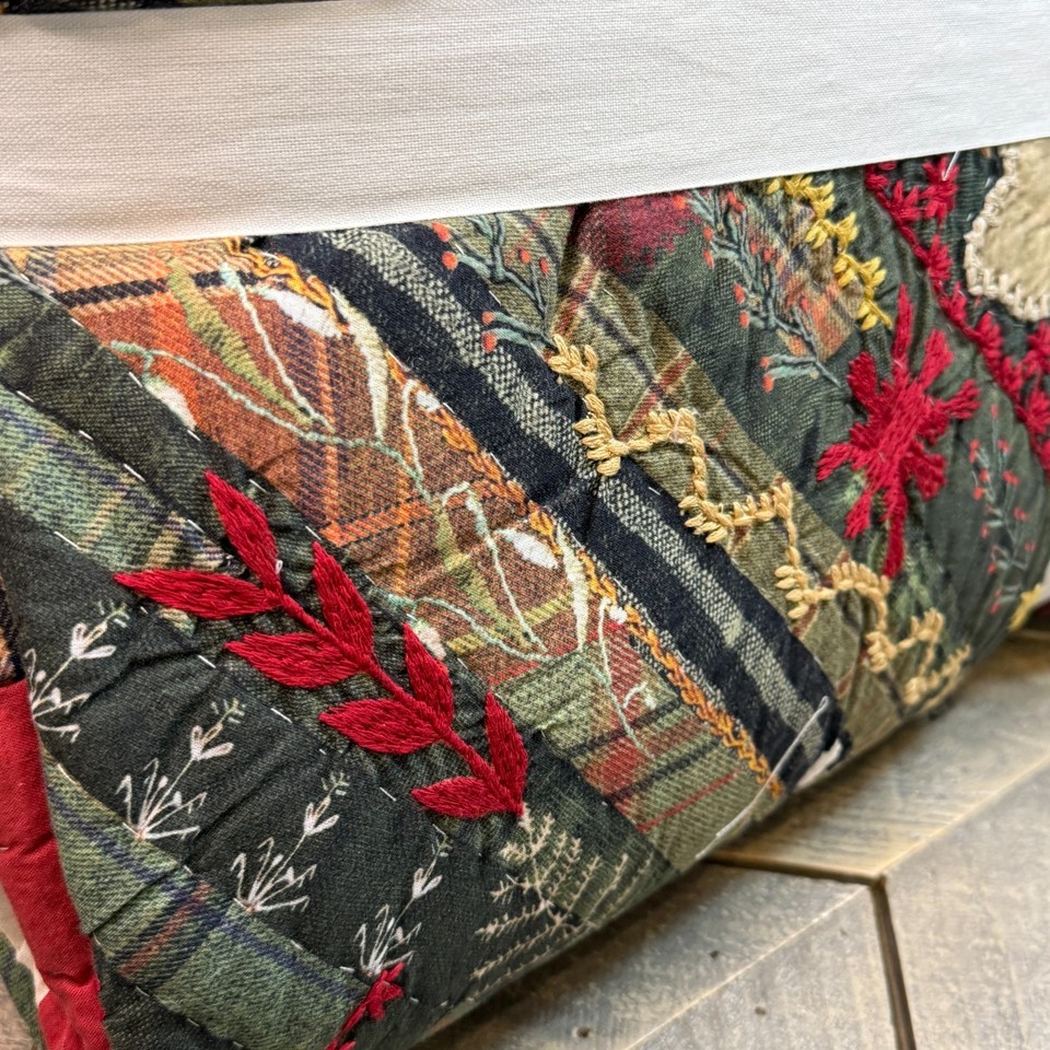 POTTERY BARN WINTER DREAMS REVERSIBLE QUILT, FULL/QUEEN HANDCRAFTED ...