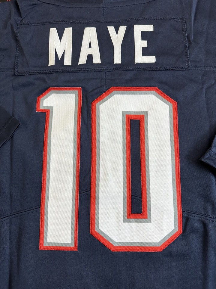 New England Patriots #10 Maye Navy stitched Customized Jersey Men’s M ...