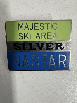Majestic Ski Resort Area Geneva Wi NASTAR Silver Award Lapel Pin Badge ...