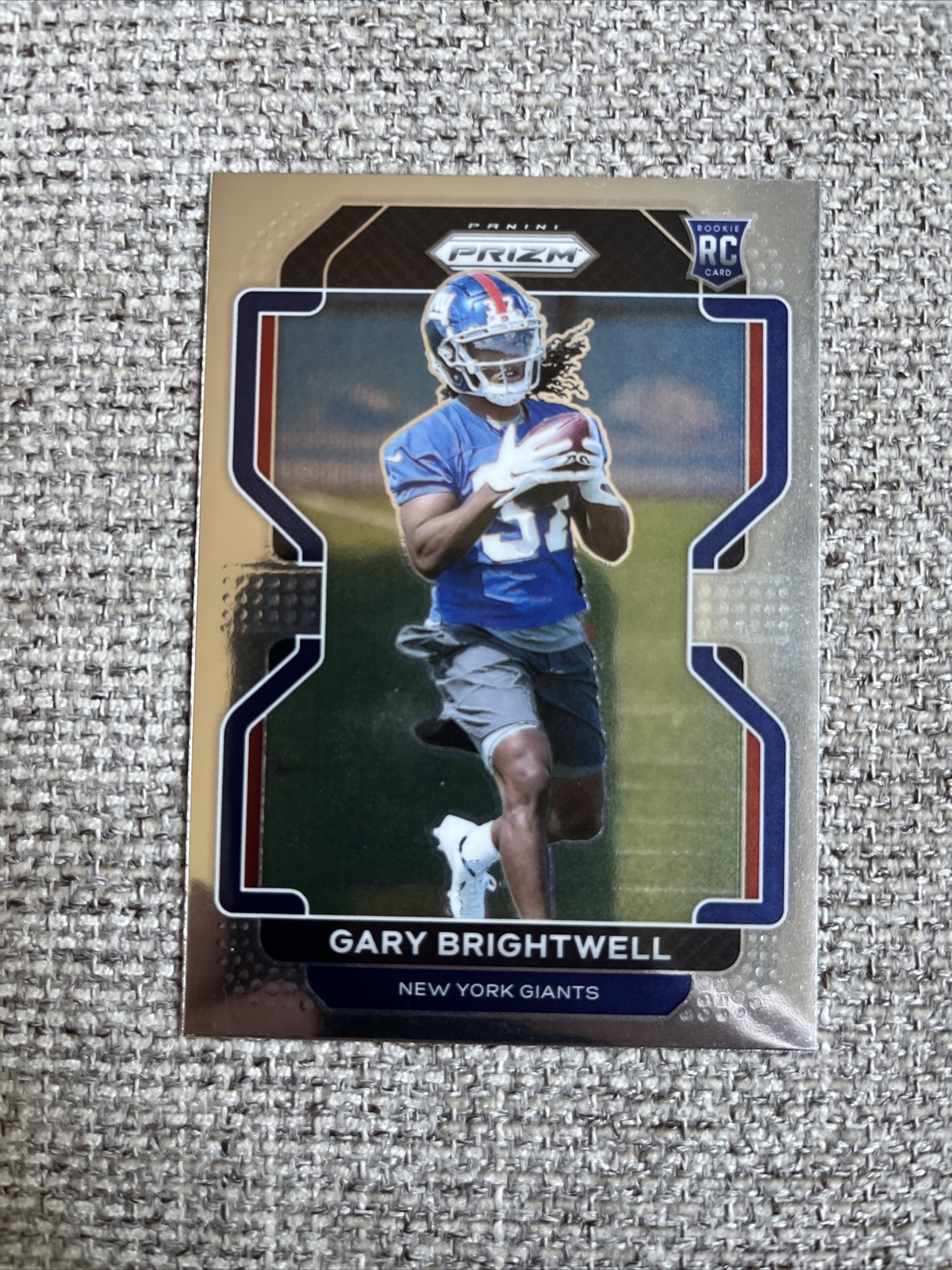 2021 Panini Prizm Football Gary Brightwell Base RC #400 New York Giants ...