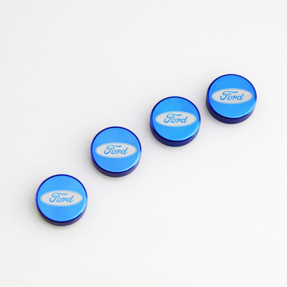 Laser Etched 4pcs Blue Aluminum Ford License Plate Frame Fastener ...