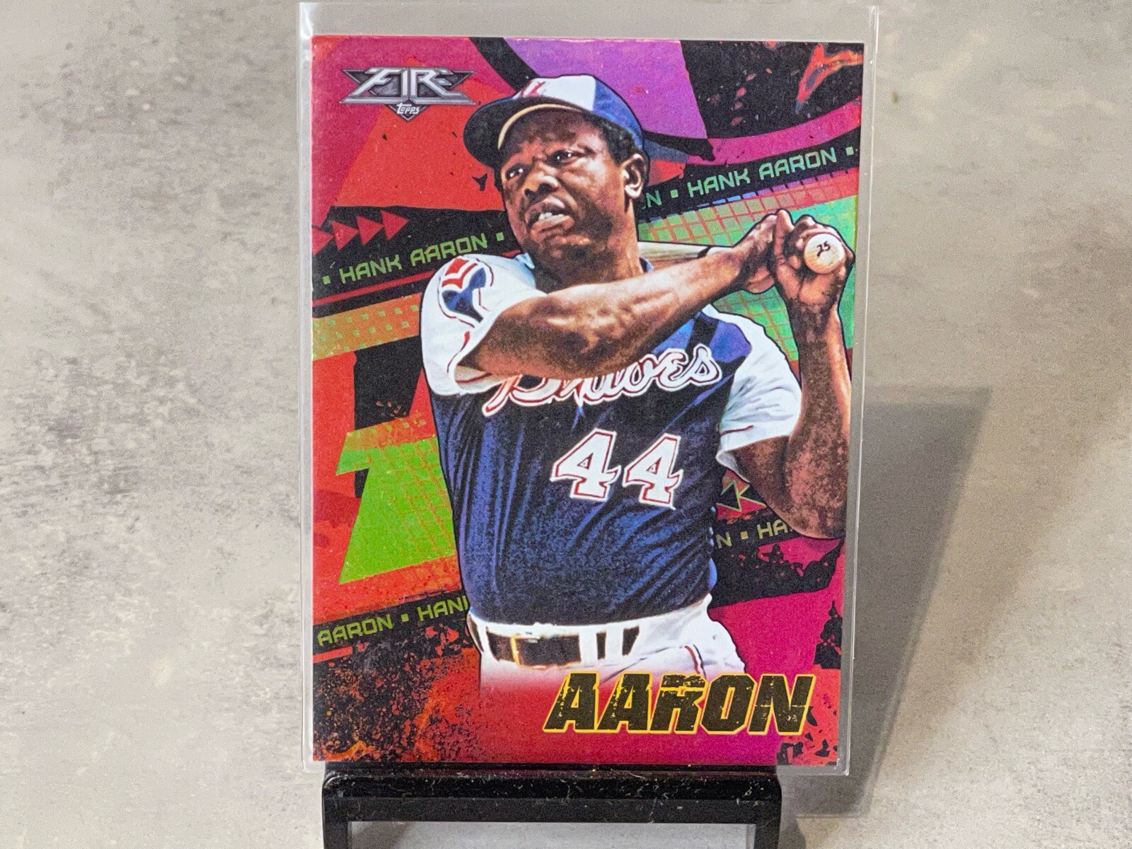 2022 TOPPS FIRE HANK AARON FIRE RED FOIL PARALLEL CARD | eBay