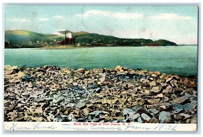 1909 Birds Eye View Of Port Henry New York NY Posted Antique Postcard ...