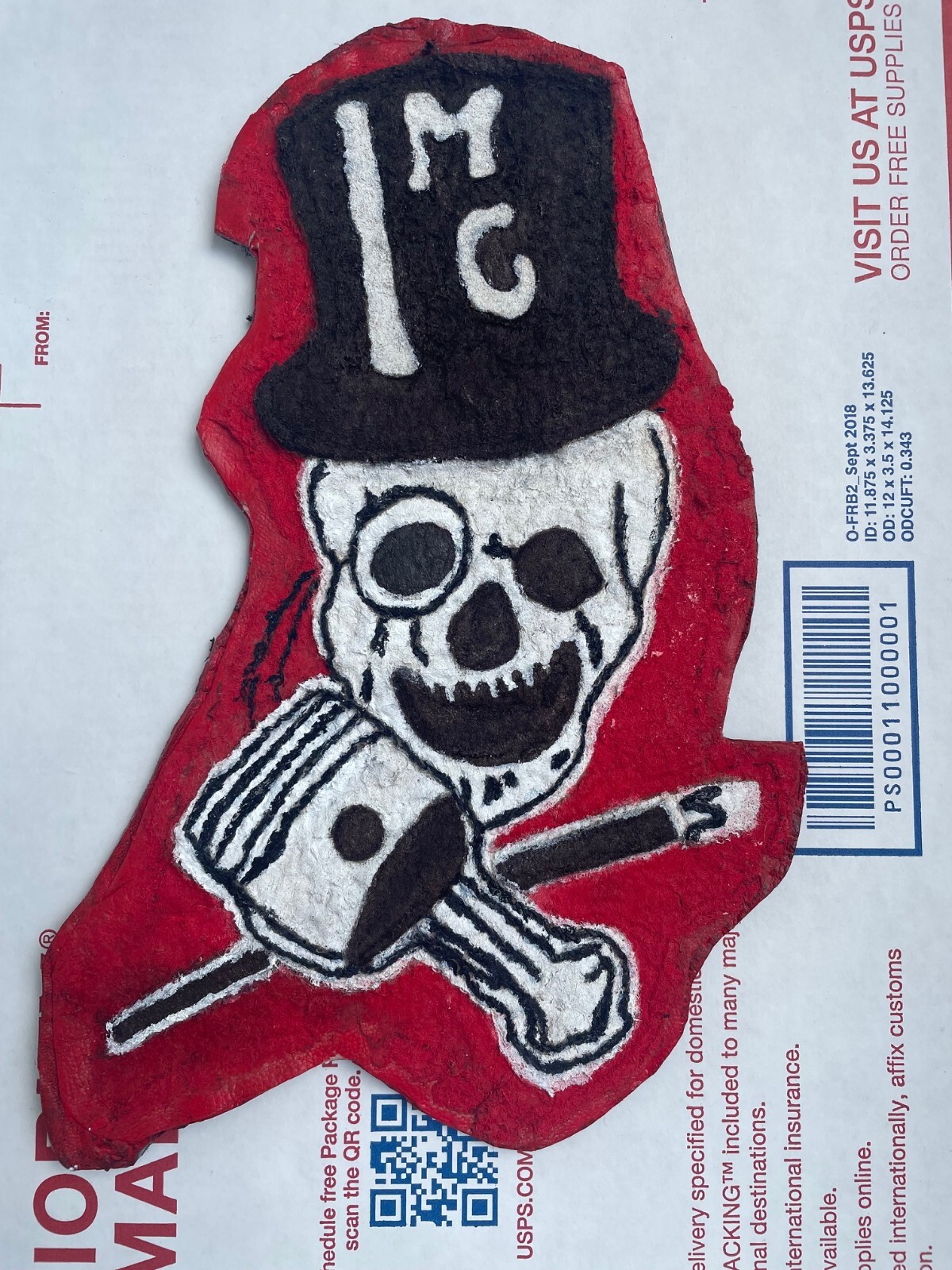 vtg 1% 50"s-60's Motorcycle Club Club Patch - Gem