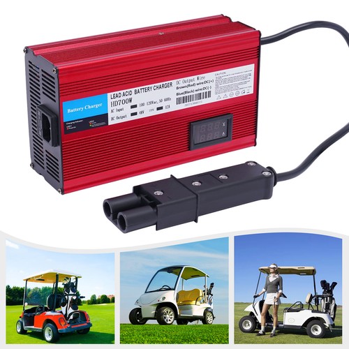 48 Volt 12Amp Golf Cart Charger For EZGO RXV & TXT "Barrel" 2 Pin Style ...