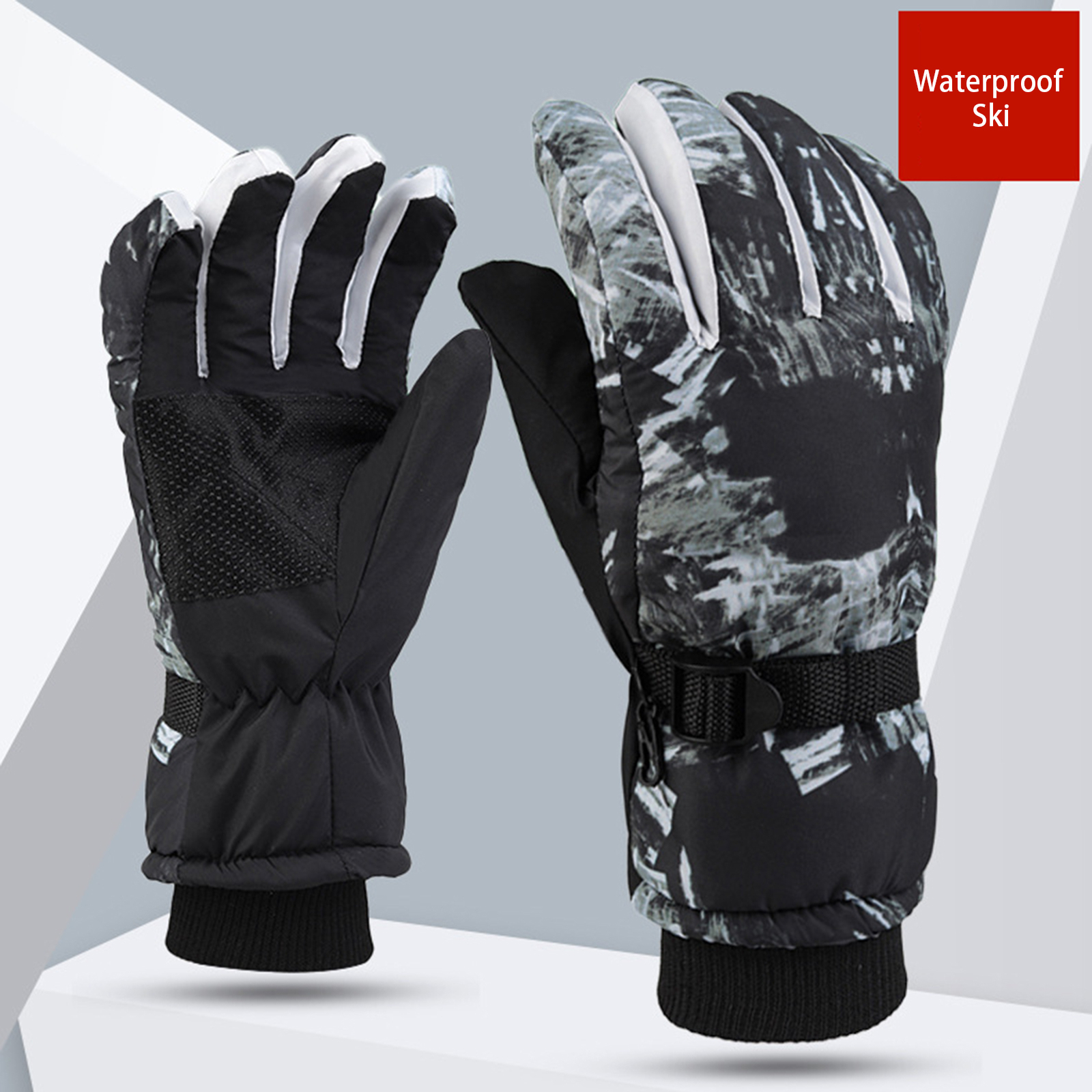 1 Pair Camping Gloves Thicken Keep Warm Great Friction Winter Gloves ...