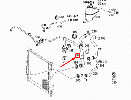 NEW MERCEDES-BENZ ML W164 AMG RADIATOR TOP HOSE A1645013882 OEM NO DUTY ...