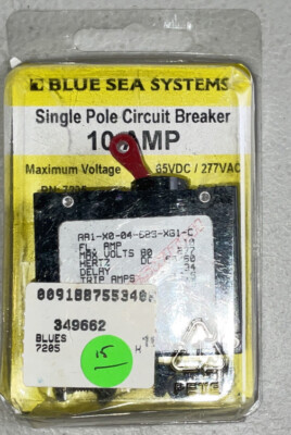 Blue Sea Systems 7205 AC/DC Single Pole Magnetic World Circuit Breaker ...