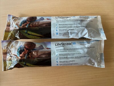 2 LifeStraw Vestergaard Original Straw Style Personal Water Filter BPA ...