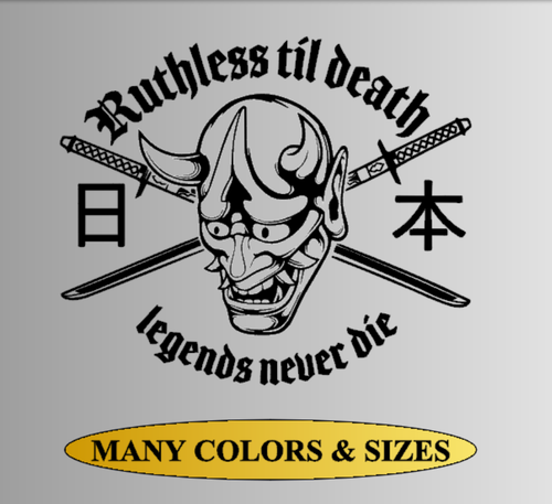 Ruthless Til Death Rear Window Decal Car Sticker Banner JDM Vinyl ...